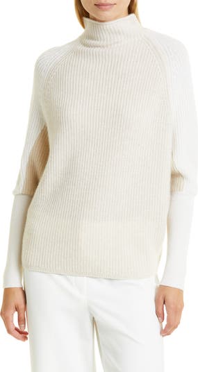 Club Monaco Emma Colorblock Mock Neck Cashmere Sweater | Nordstrom