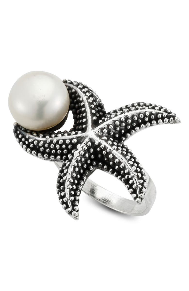 SAMUEL B. Sterling Starfish & 7-8mm Pearl Ring | Nordstromrack