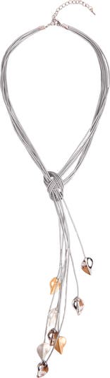 SAACHI Metallic Leaf Pendant Necklace | Nordstromrack