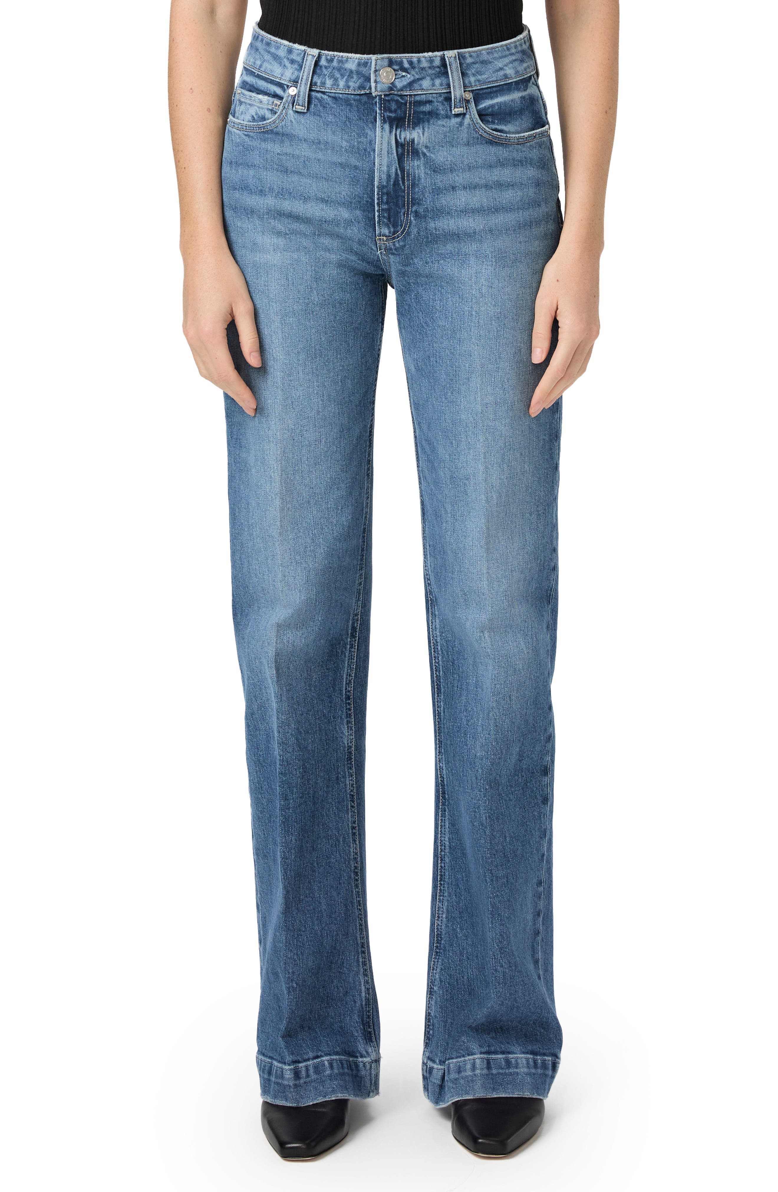 PAIGE Leenah High Waist Wide Leg Jeans | Nordstromrack