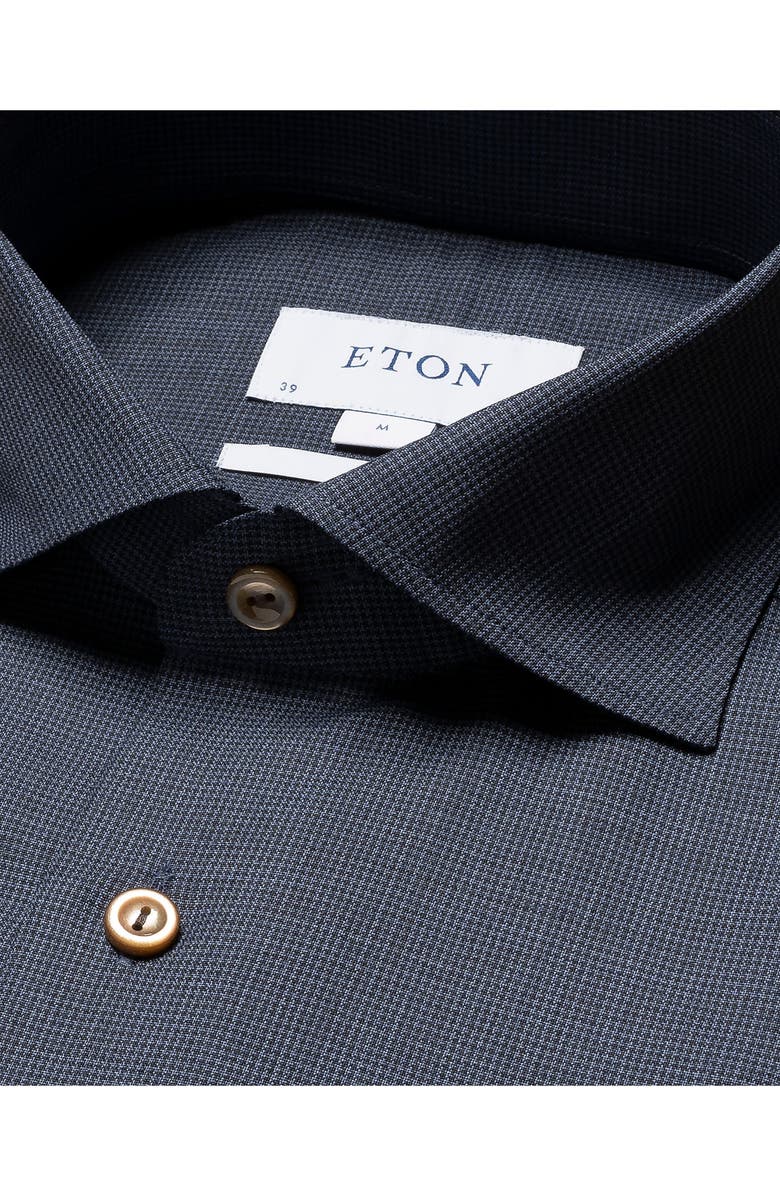 Eton Contemporary Fit Houndstooth Merino Wool Dress Shirt | Nordstromrack