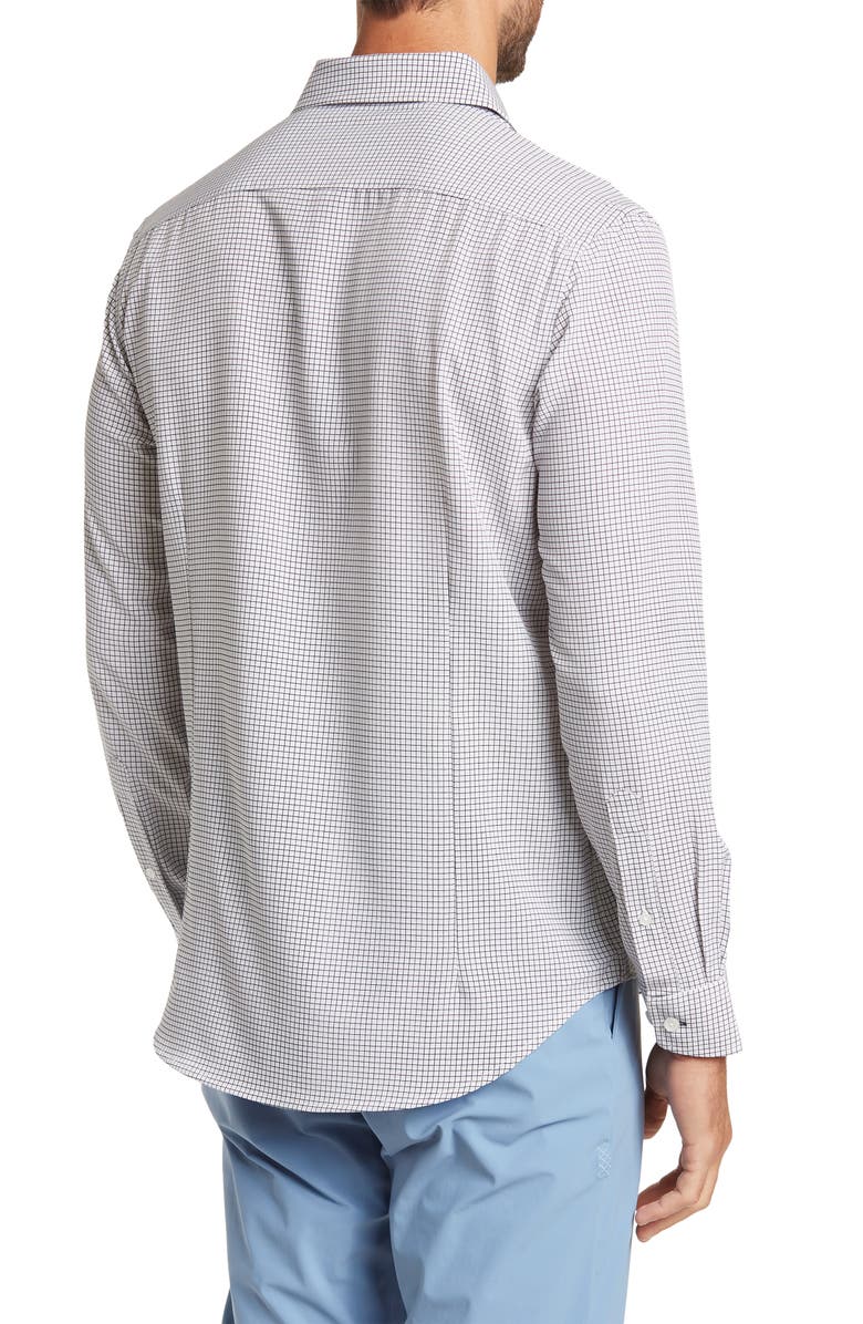 Report Collection Check Print 4-Way Stretch Long Sleeve Shirt ...