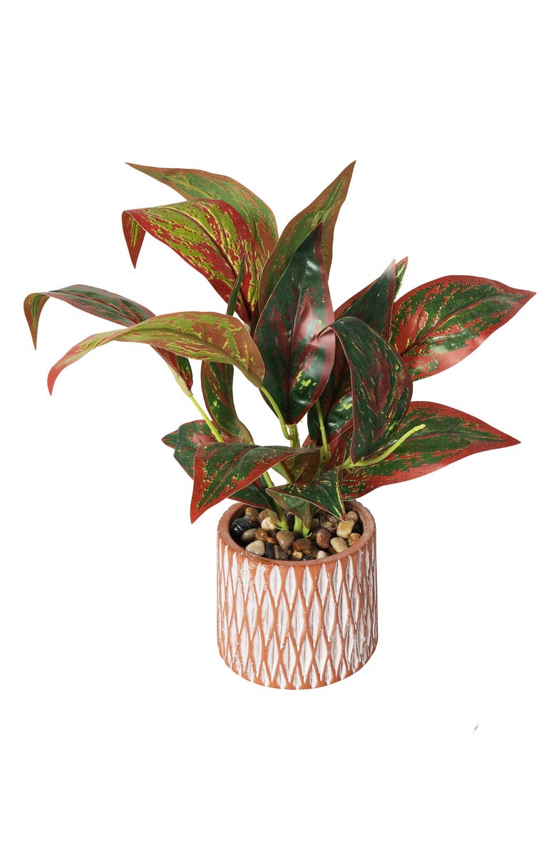 GINGER BIRCH STUDIO Green Faux Foliage Artificial Potted Plant ...