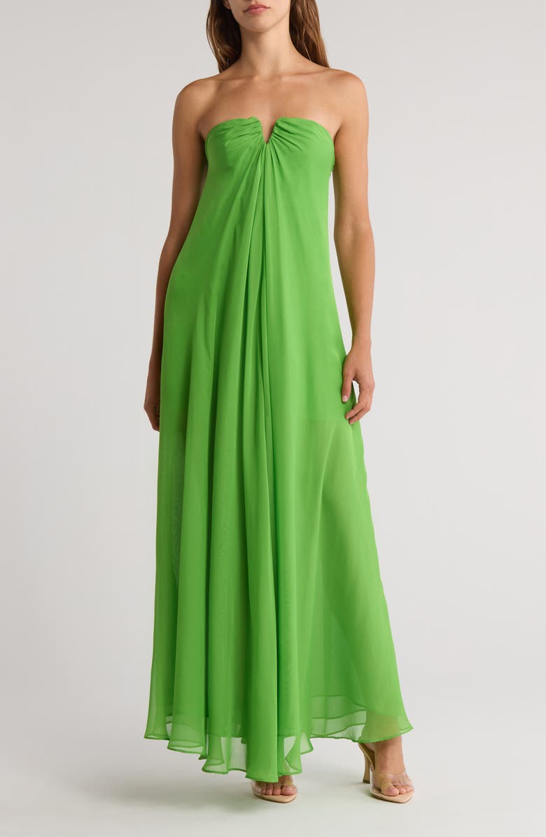 Cult Gaia Janelle Strapless Chiffon Gown | Nordstromrack