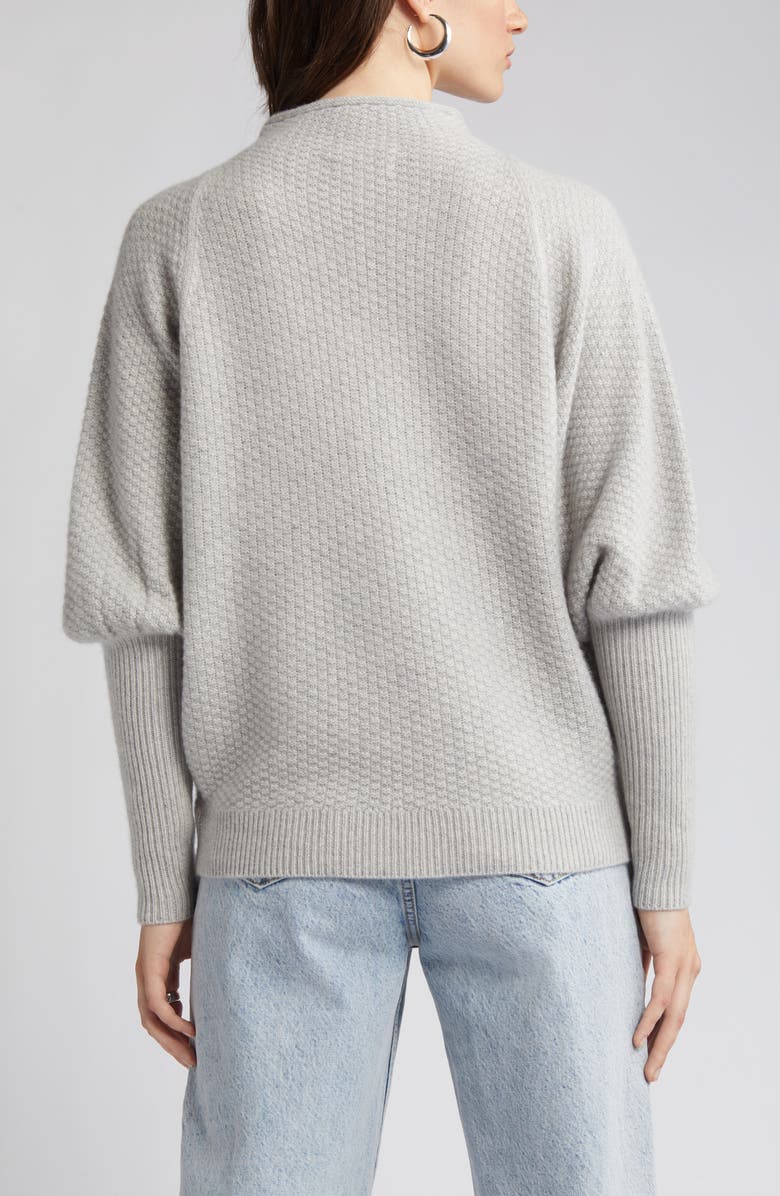 Nordstrom Signature Textured Juliet Sleeve Cashmere Sweater | Nordstromrack