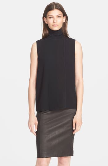 Vince Laser Cut Sleeveless Turtleneck Top | Nordstrom