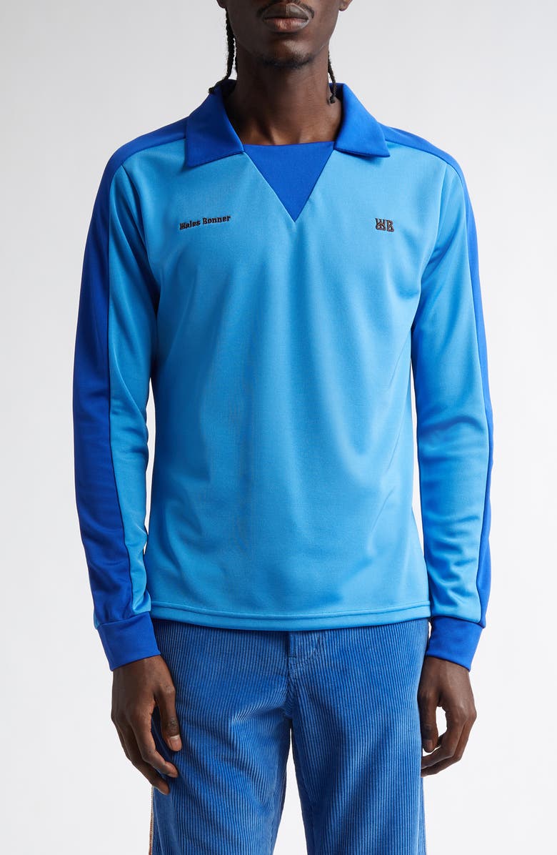 Wales Bonner Home Jersey Long Sleeve Polo | Nordstromrack
