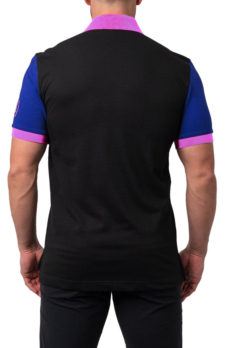 Maceoo Mozart Regular Fit Colorblock Egyptian Cotton Button-Up Polo ...