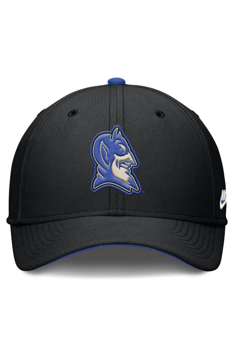 Nike Men's Nike Black Duke Blue Devils Legacy Rise Performance Flex Hat ...