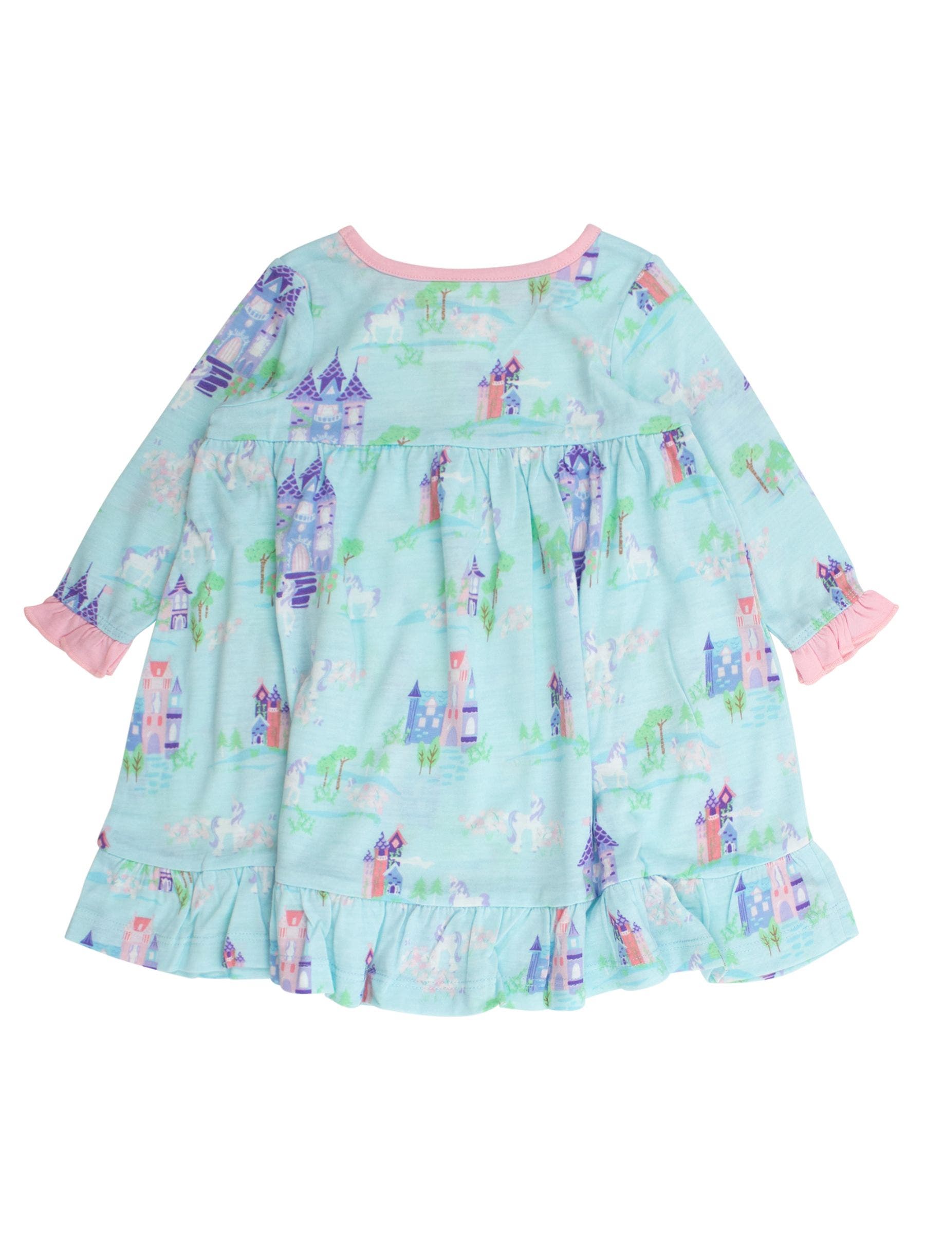 RuffleButts Ruffle Pocket Pajama Night Gown | Nordstrom