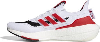adidas White/Scarlet Nebraska Huskers Ultraboost 21 Running Shoe ...