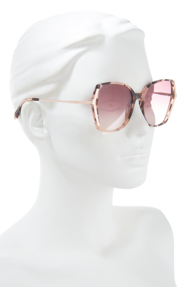 DIFF Donna II 53mm Oversize Butterfly Sunglasses | Nordstromrack