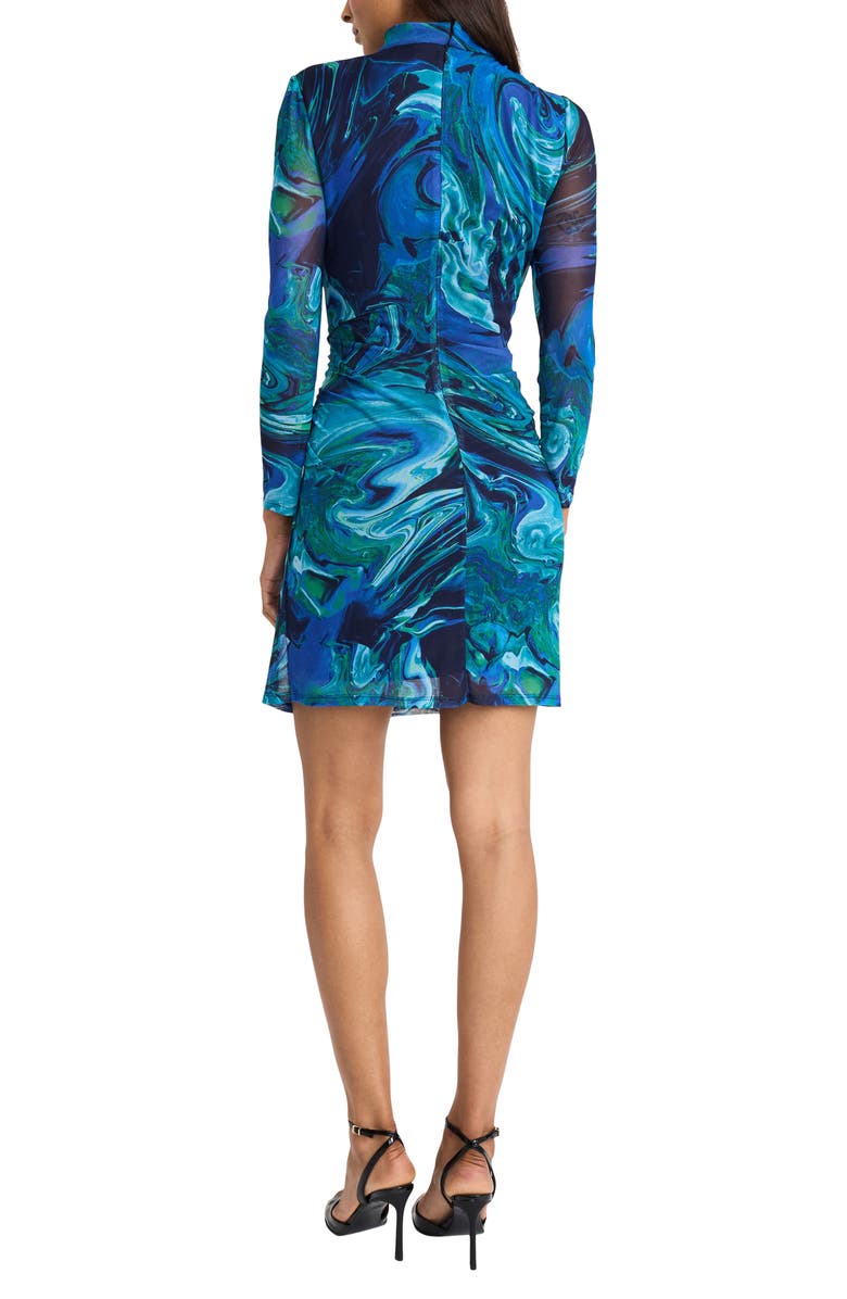 DONNA MORGAN FOR MAGGY Mesh Long Sleeve Body-Con Minidress | Nordstromrack