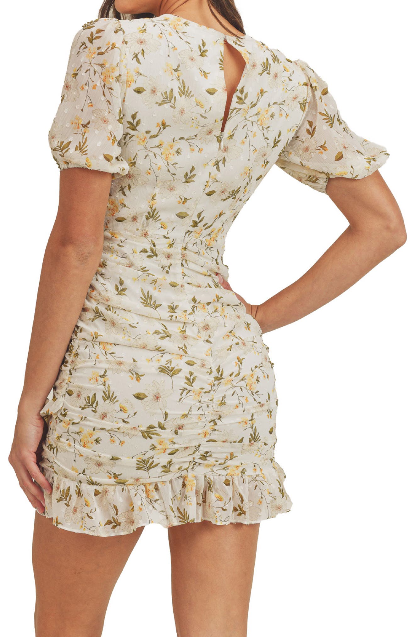 Lush Ruched Front Wrap Mini Dress | Nordstromrack
