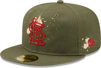 New Era Men's New Era Olive St. Louis Cardinals Splatter 59FIFTY Fitted ...