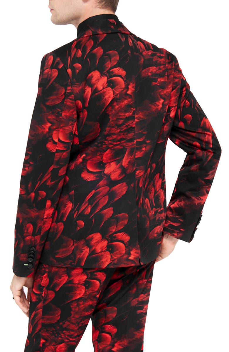 Twisted Tailor Heron Slim Fit Red Floral Suit Jacket | Nordstrom