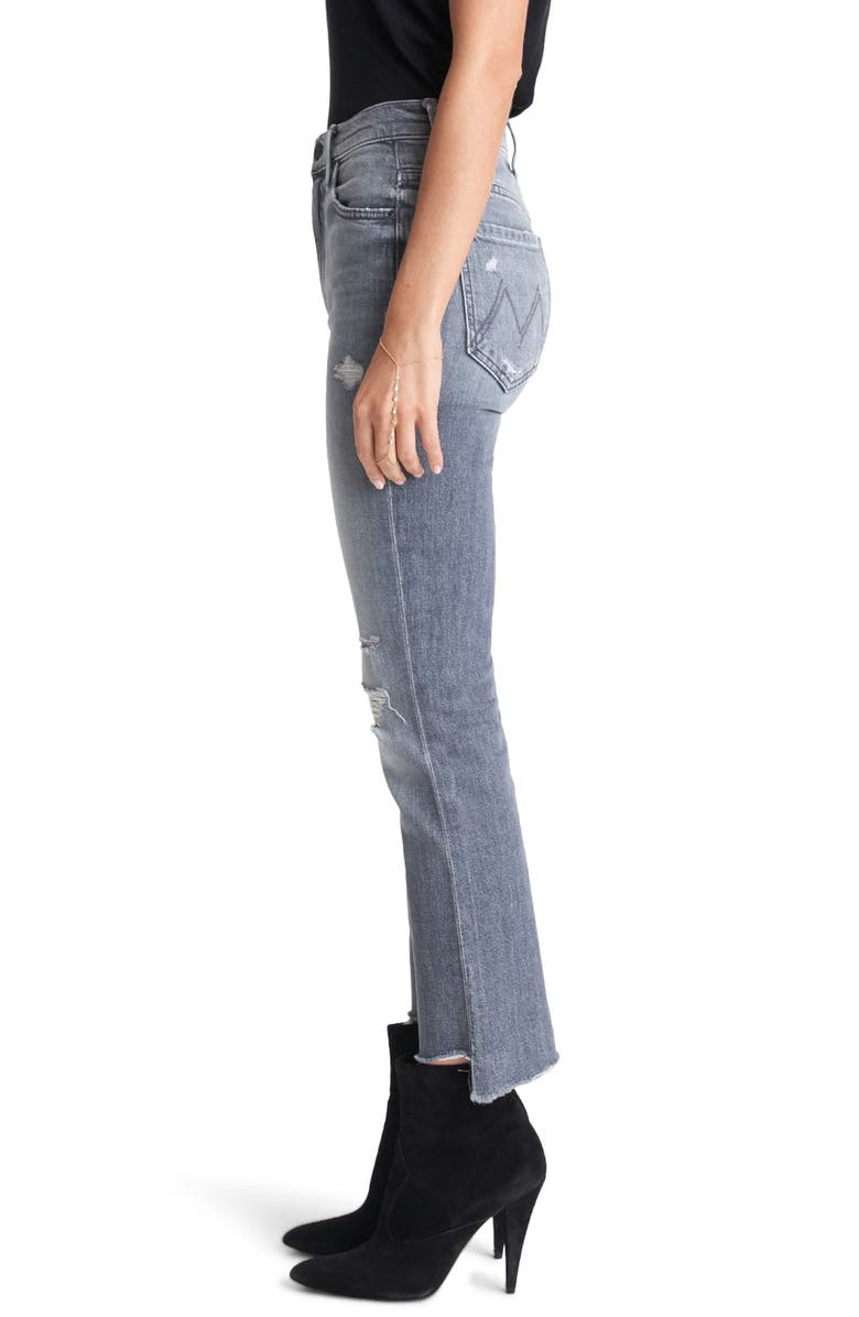 MOTHER Insider Distressed High Waist Crop Step Hem Jeans | Nordstromrack