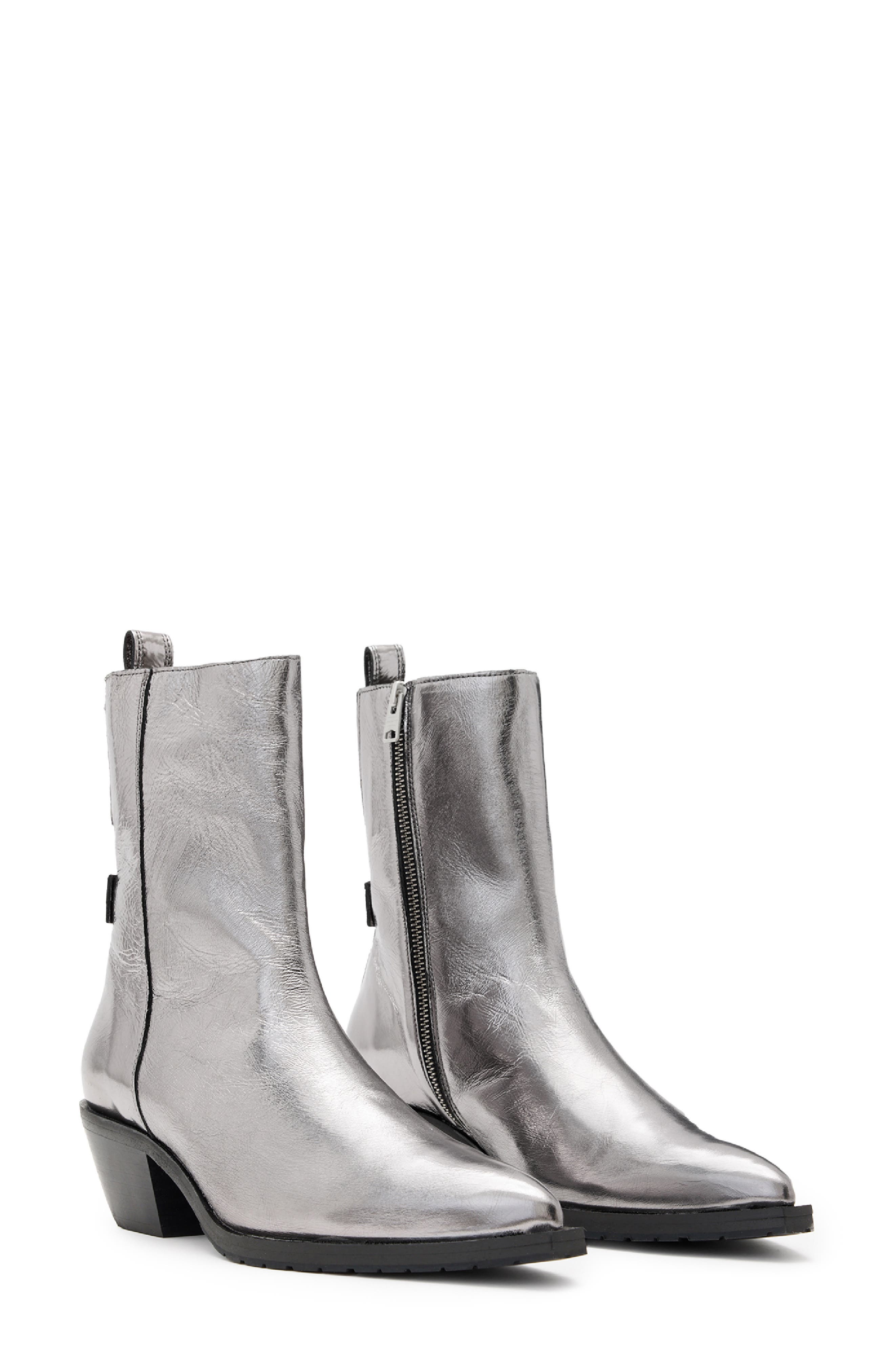 AllSaints Bazely Metallic Bootie (Women) | Nordstromrack