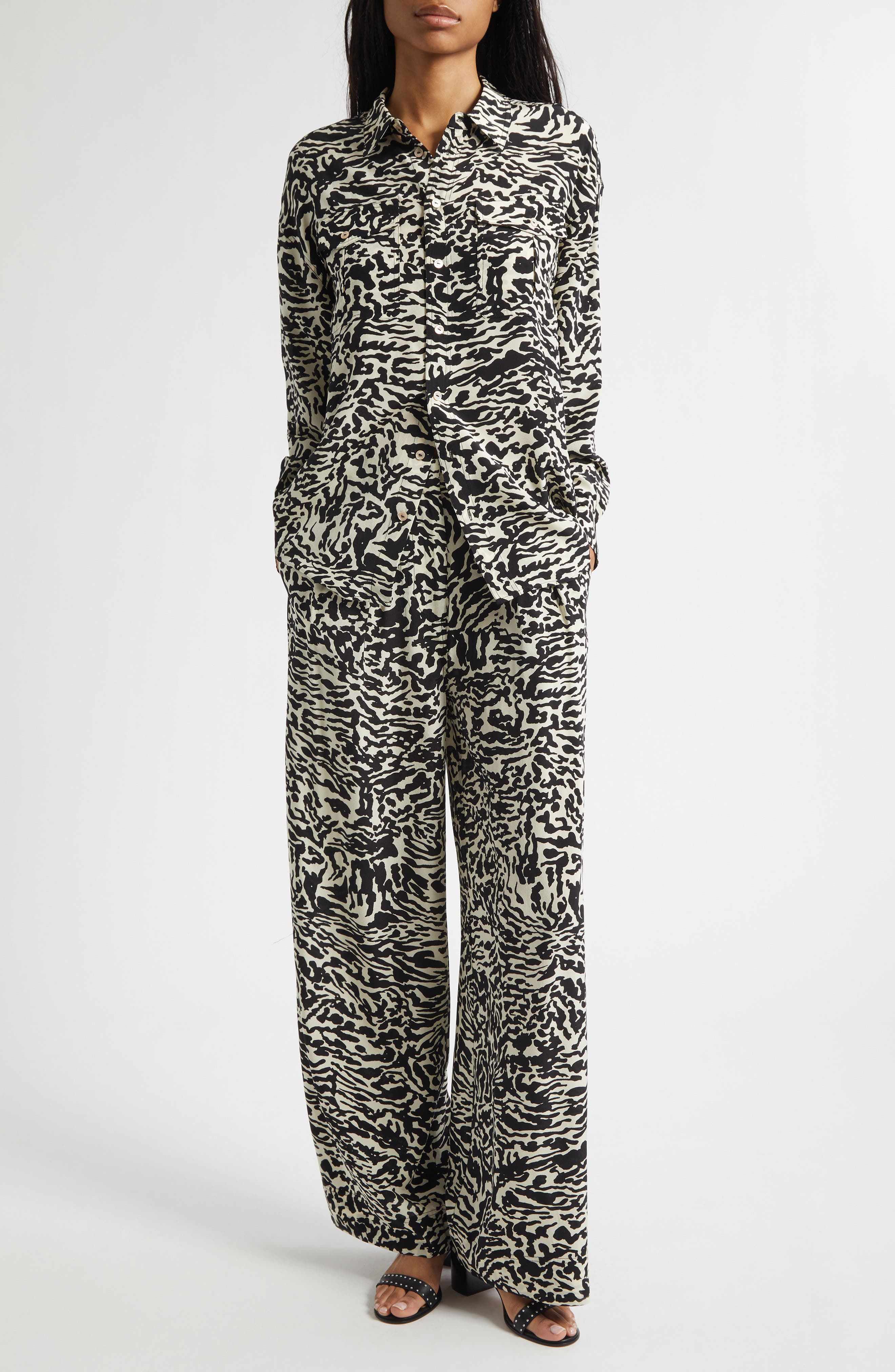 Ulla Johnson Aviva Wide Leg Silk Pants | Nordstrom
