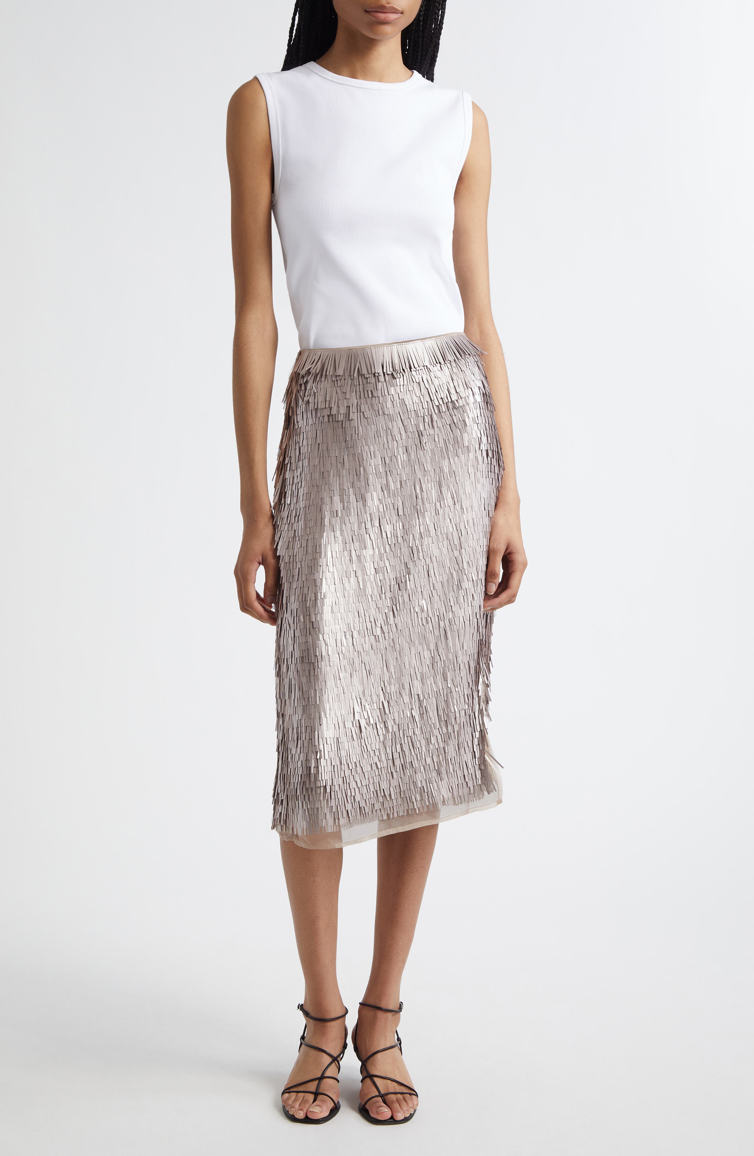Róhe Sequin Fringe Skirt | Nordstromrack