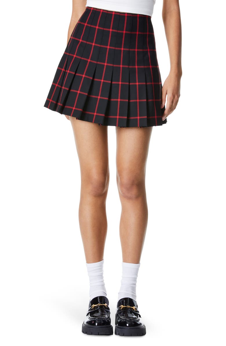 Alice + Olivia Carter Plaid Pleated Miniskirt | Nordstromrack
