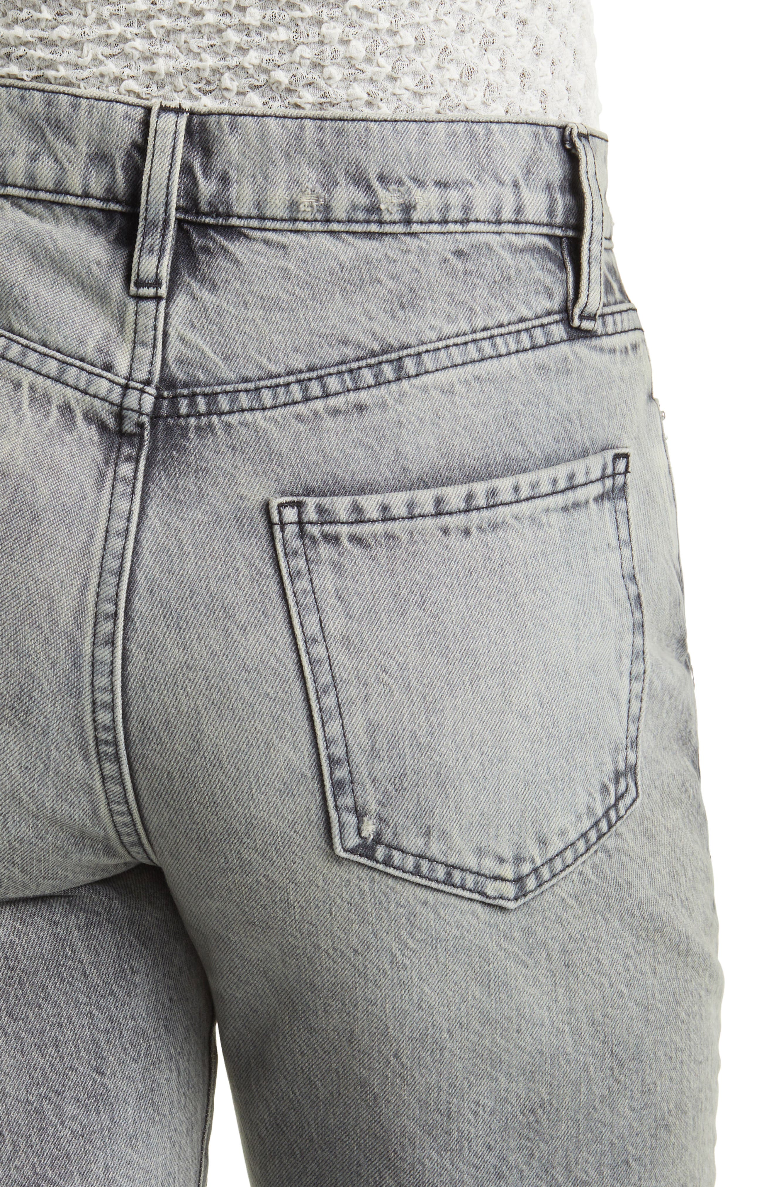 FRAME Le Jane Studded Crop Straight Leg Jeans | Nordstromrack