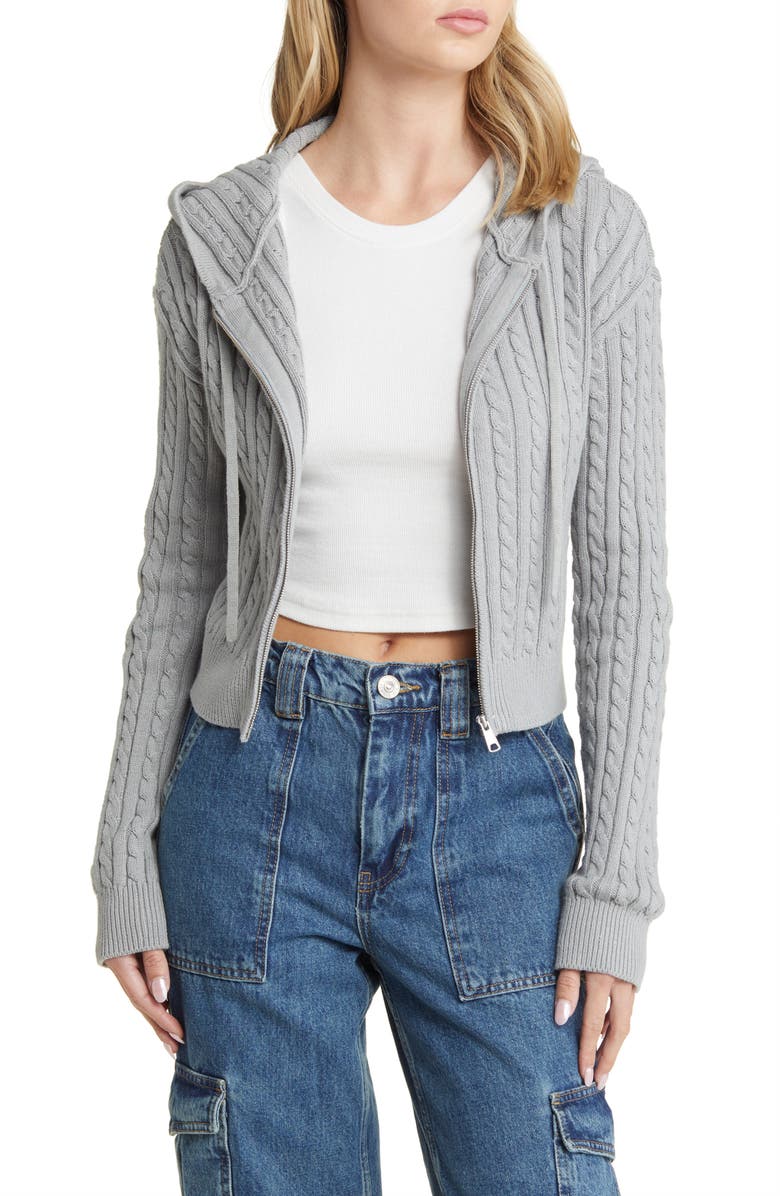 BP. Cable Knit Hoodie Sweater | Nordstromrack