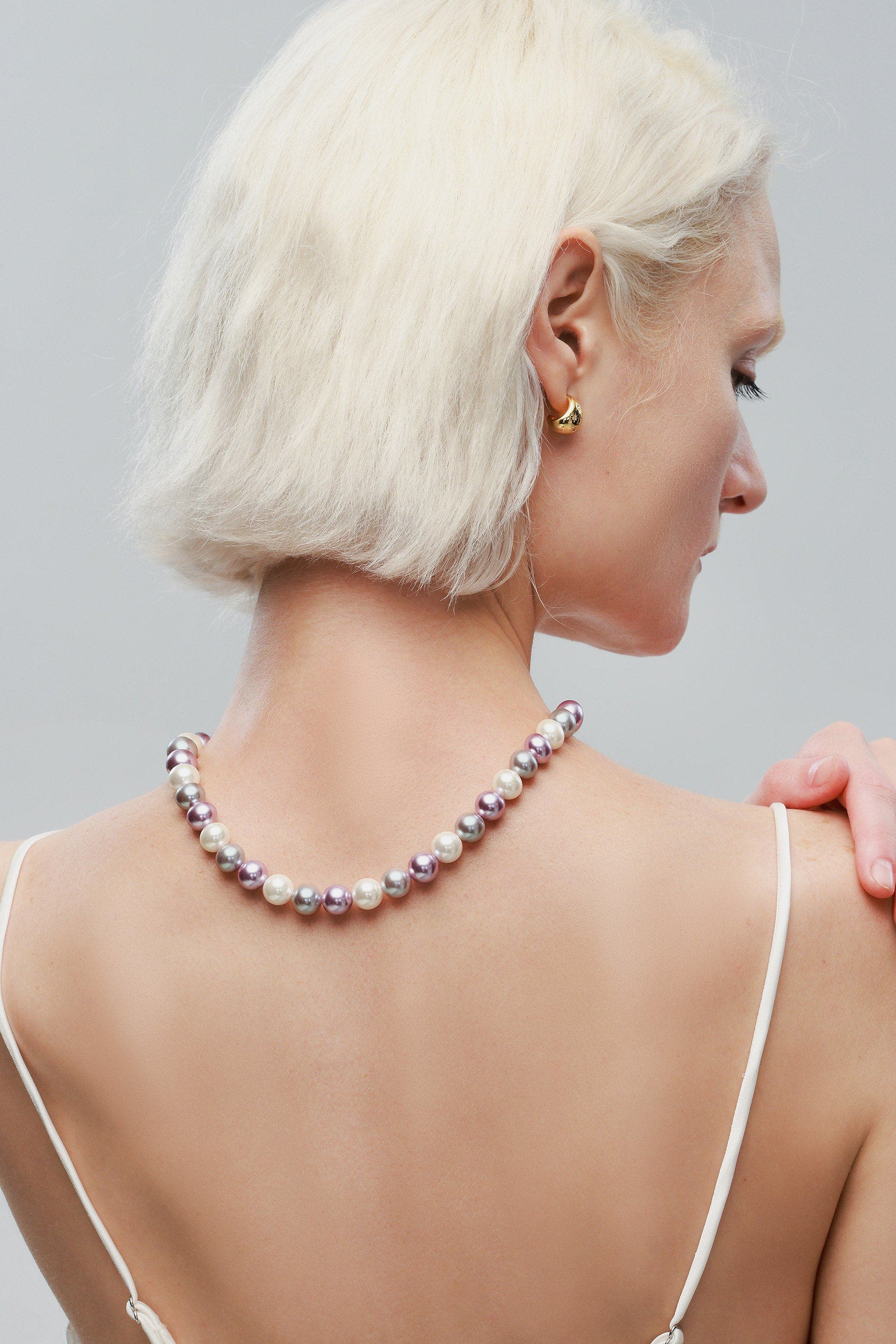 Classicharms Lydia Purple Shell Pearl Strand Choker Necklace | Nordstrom