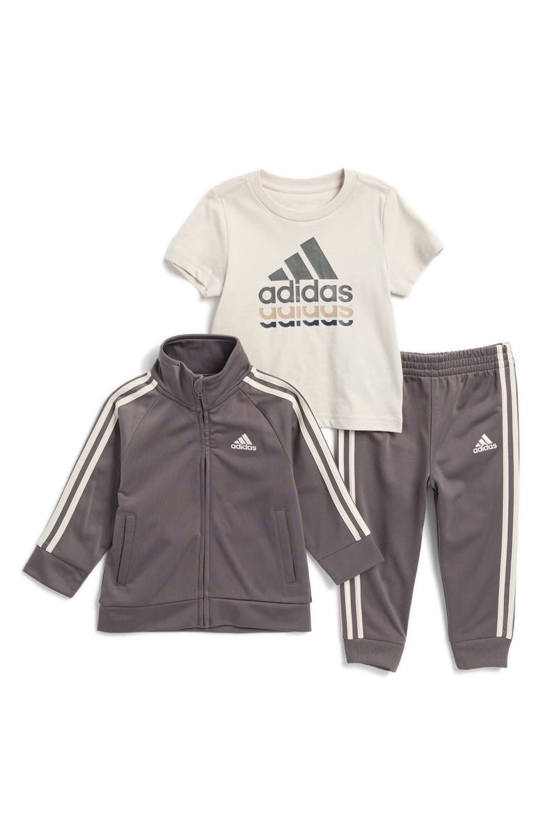 adidas Tricot Track Jacket, Logo Graphic T-Shirt & Joggers Set ...