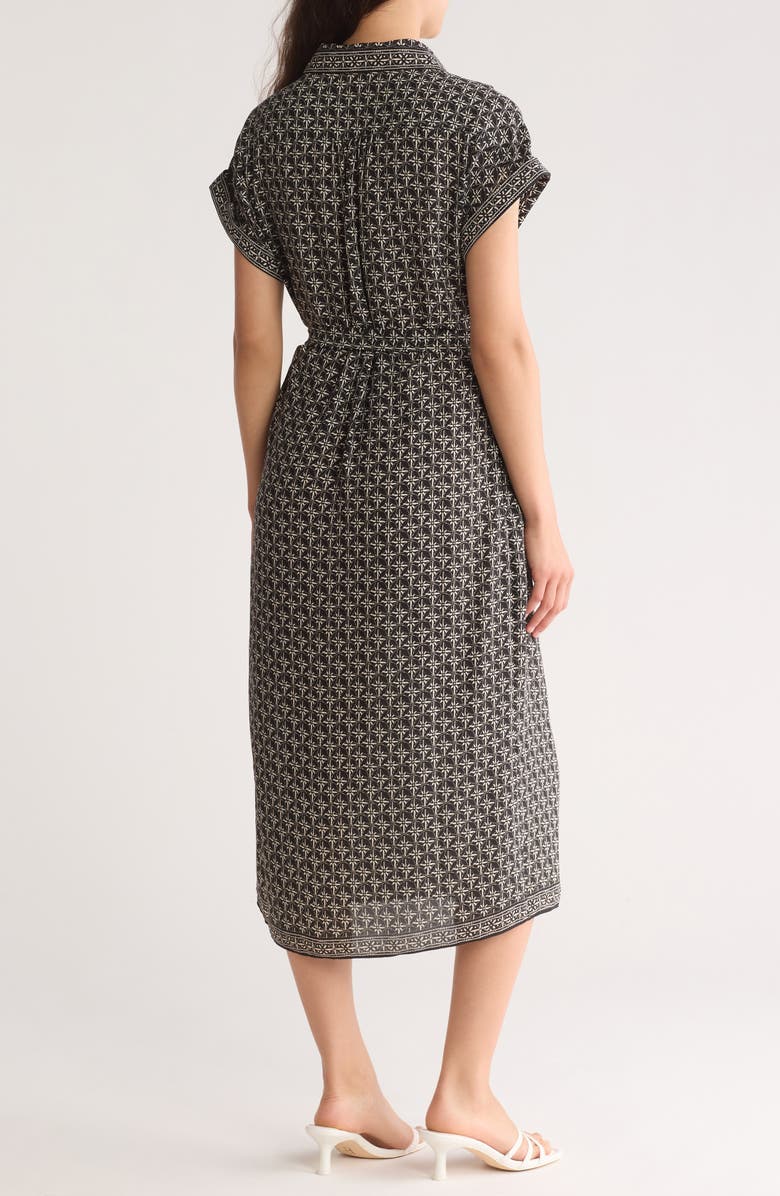 MAX STUDIO Floral Short Sleeve Shirtdress | Nordstromrack