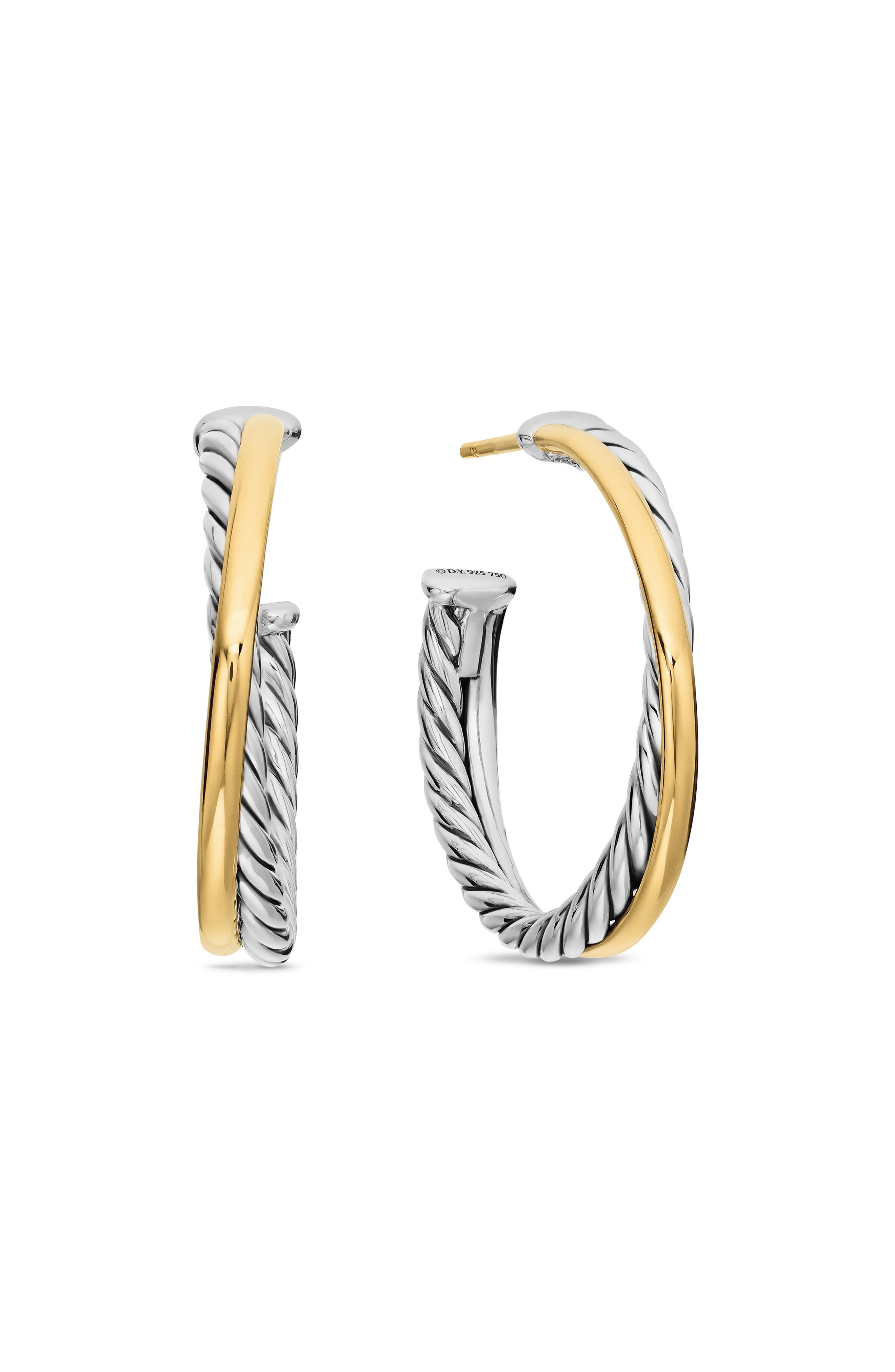 David Yurman Crossover Medium Hoop Earrings | Nordstrom