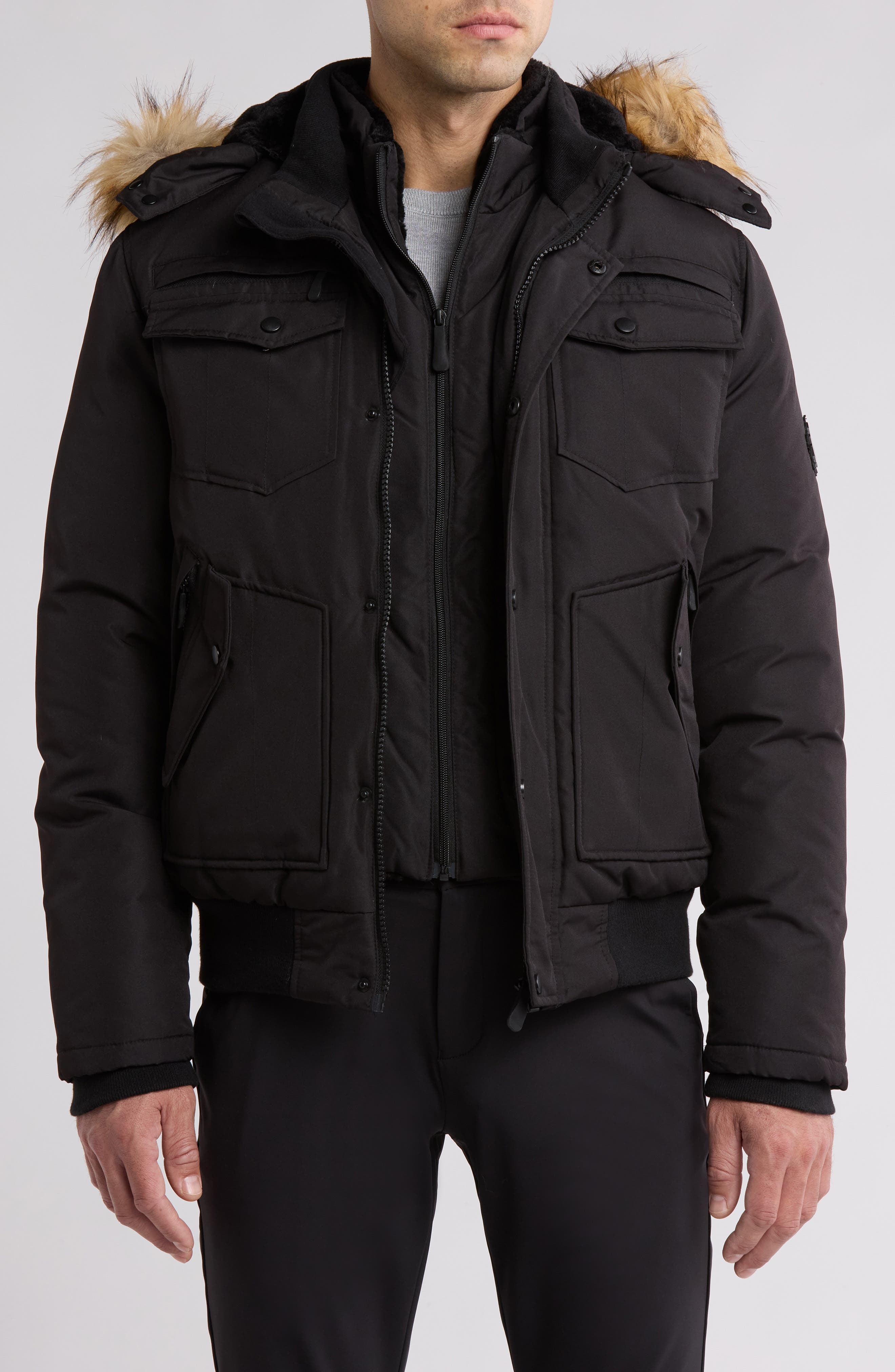 TOBOGGAN CANADA Faux Fur Trim Bomber Jacket | Nordstromrack