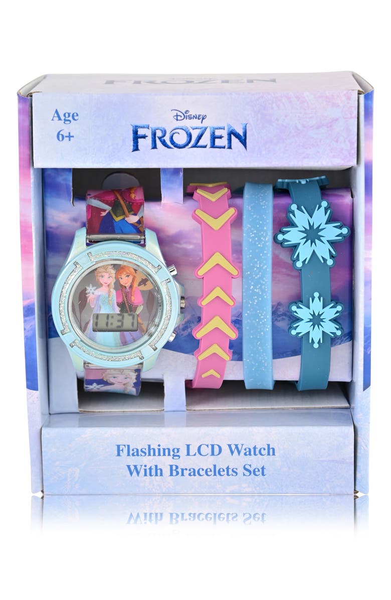 Accutime Disney® Frozen Flashing LCD Watch with 3 Bracelets Set ...