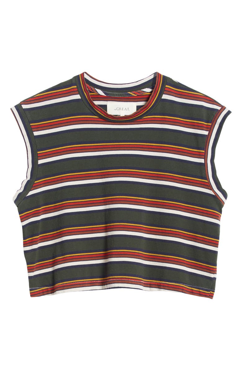 THE GREAT. The Square Stripe Muscle Tee | Nordstromrack