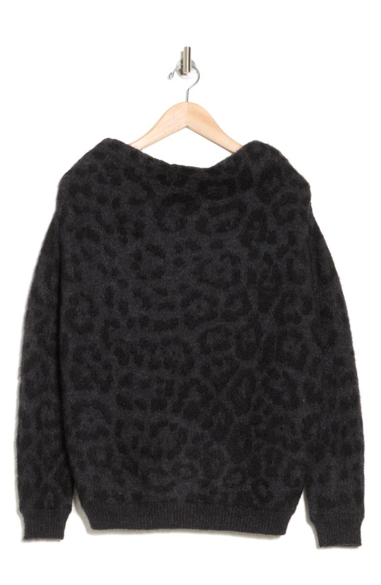 Valentino Leopard Print Mohair Blend Pullover Sweater | Nordstromrack