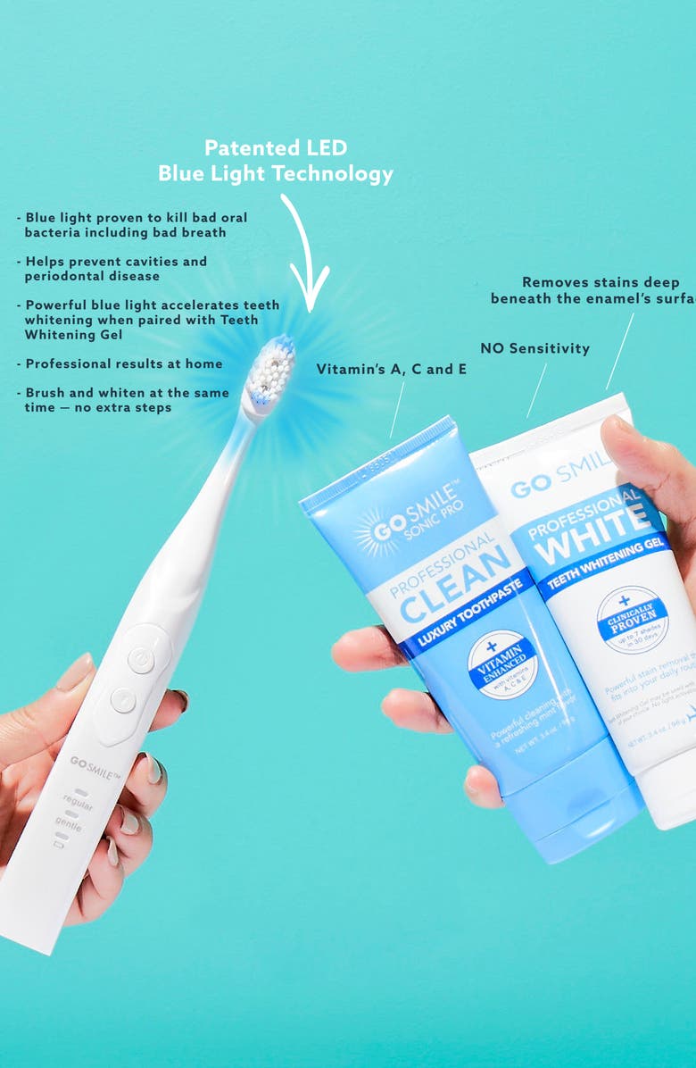 GO SMiLE® Sonic Blue Smart Brush Teeth Whitening Kit | Nordstrom