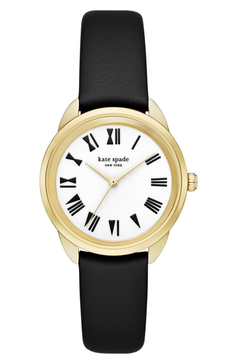 Kate Spade New York crosstown leather strap watch, 34mm | Nordstromrack