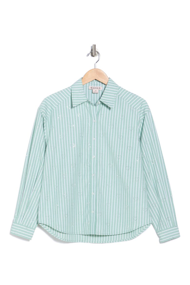 Stripe Embellished Button-Up Shirt (Women) | Nordstromrack
