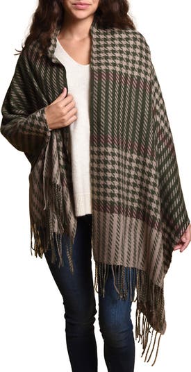 Lulla Collection by Bindya Fringe Trim Plaid Cozy Scarf | Nordstromrack