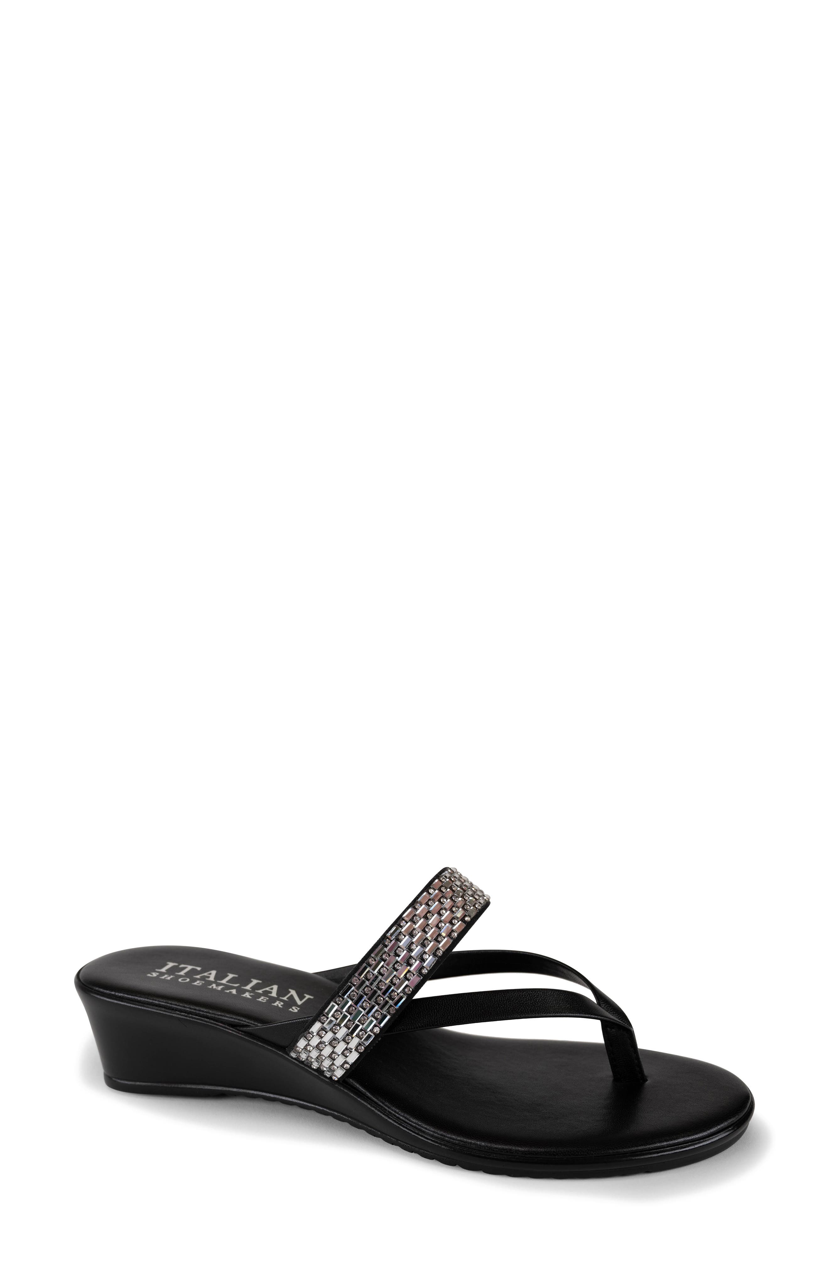 ITALIAN SHOEMAKERS Ashi Wedge Thong Sandal (Women) | Nordstromrack
