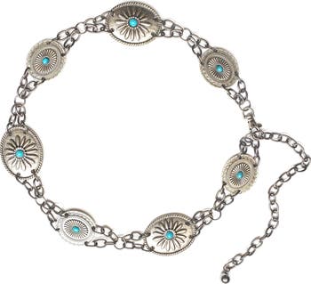 Lovestrength Camilla Genuine Turquoise Chain Belt | Nordstrom
