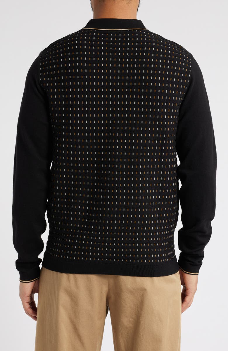 Percival Kihara Organic Cotton Jacquard Polo Sweater | Nordstromrack