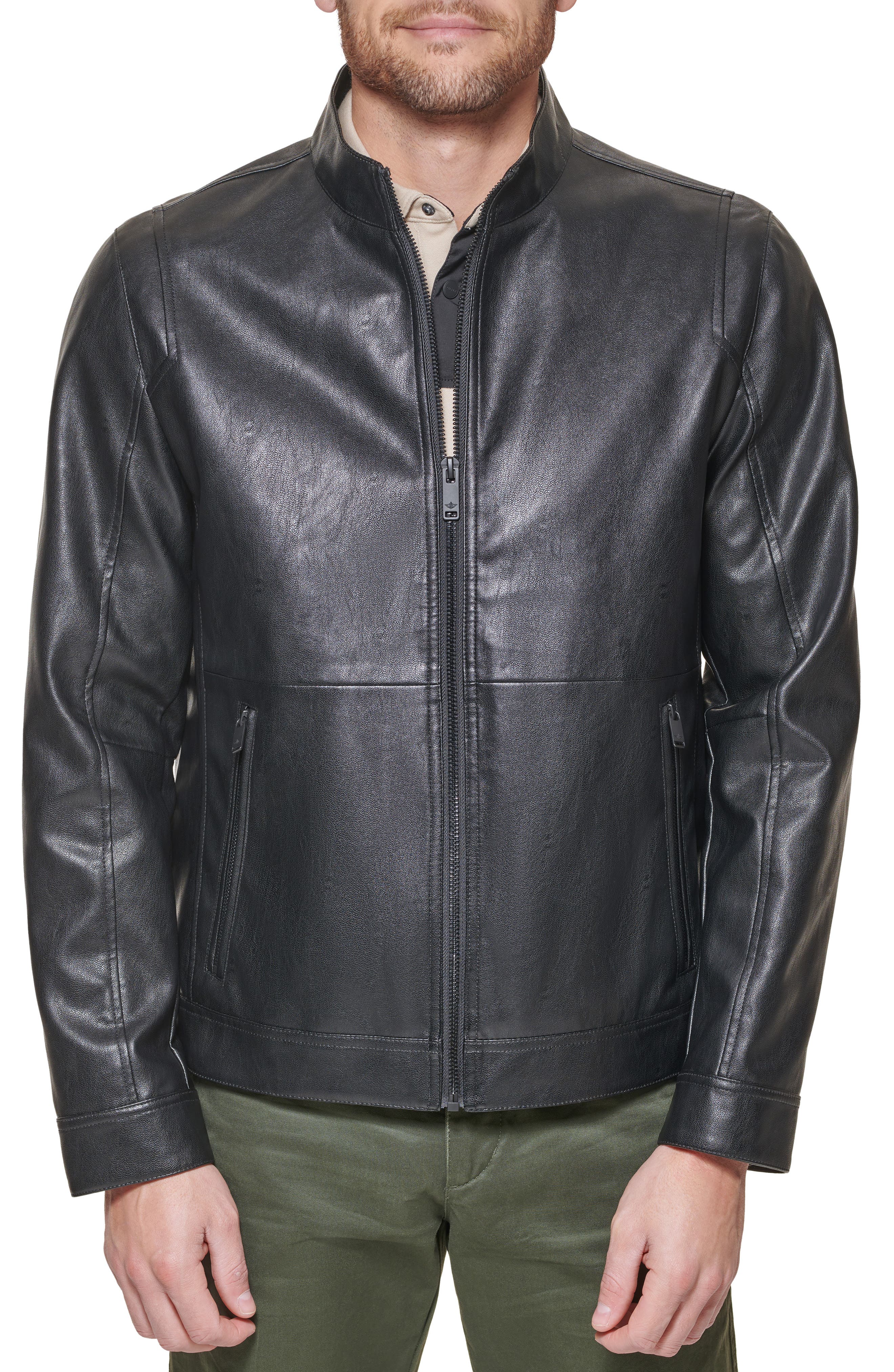 Dockers® Faux Leather Racer Jacket | Nordstromrack