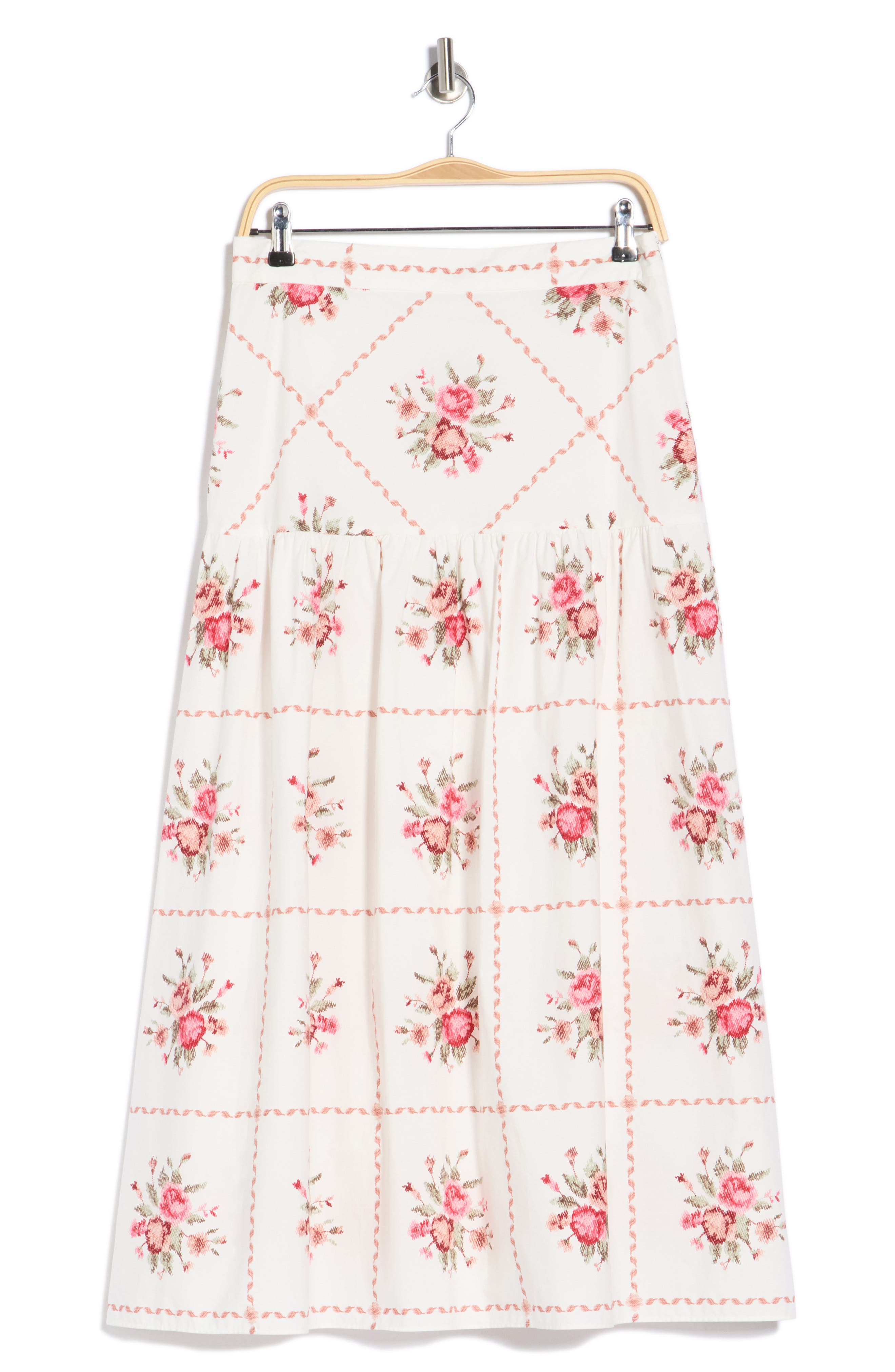 Longchamp Floral Print A-Line Skirt | Nordstromrack