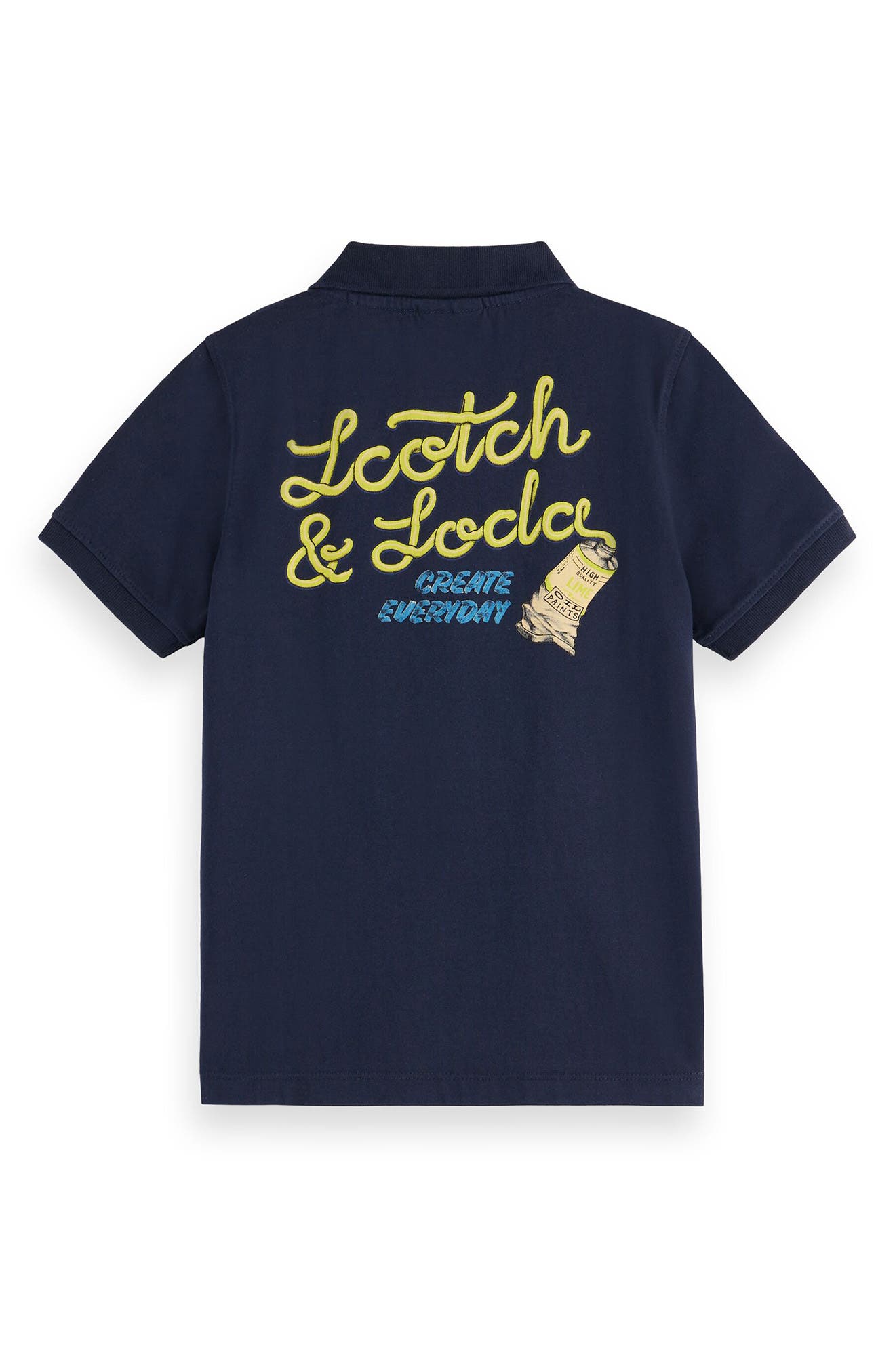 Scotch & Soda Kids' Art Cotton Graphic Polo | Nordstromrack