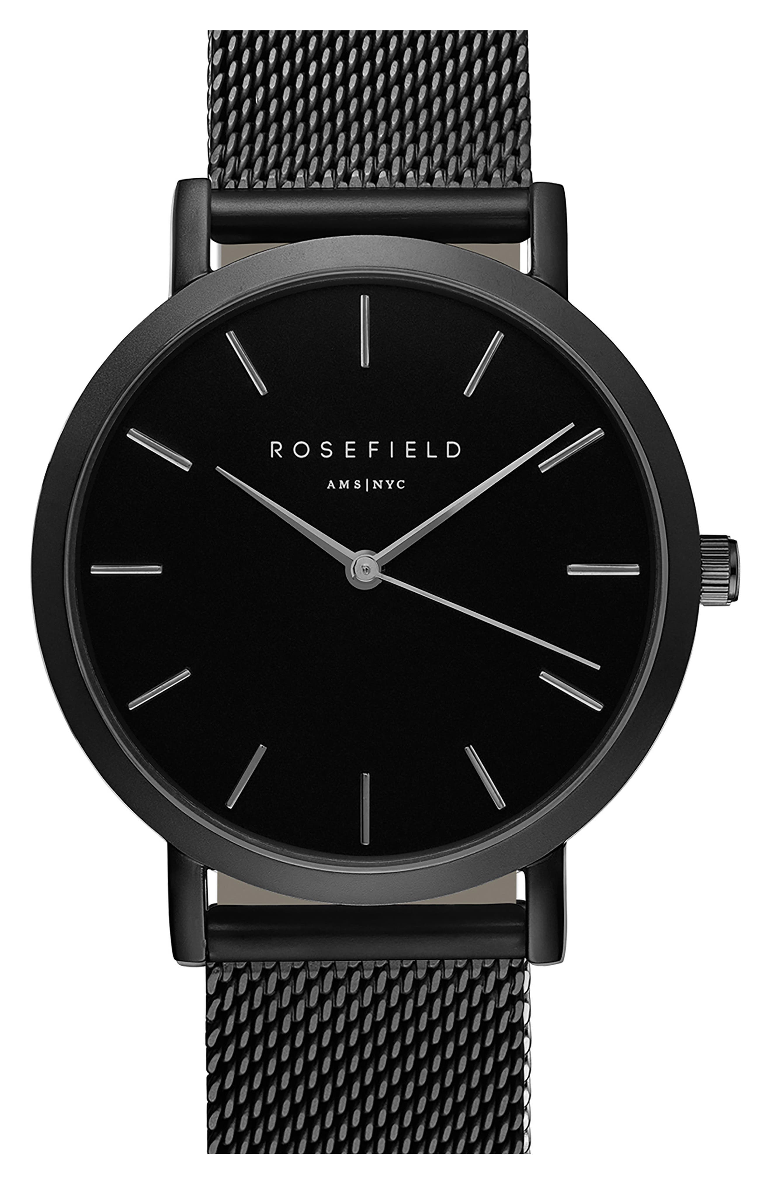 ROSEFIELD Mercer Mesh Strap Watch, 38mm | Nordstrom