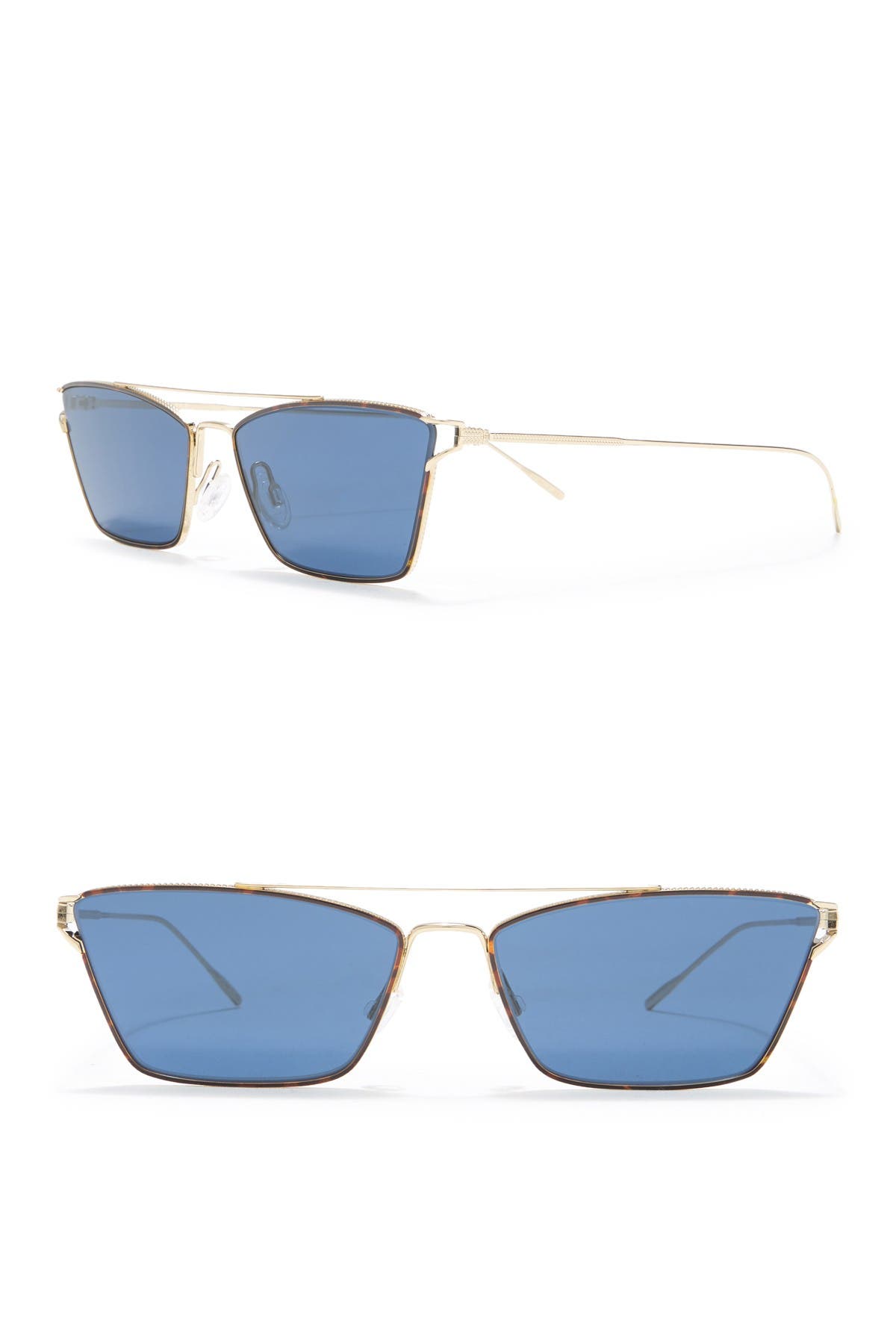 Oliver Peoples Evey Brow Bridge Rectangle 59mm Sunglasses | Nordstromrack