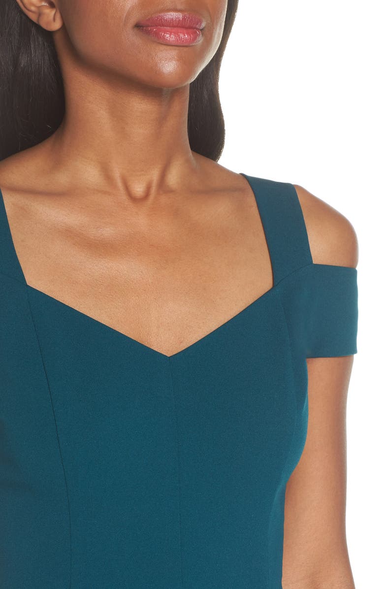 Eliza J Cold Shoulder Scuba Crepe Trumpet Gown | Nordstromrack