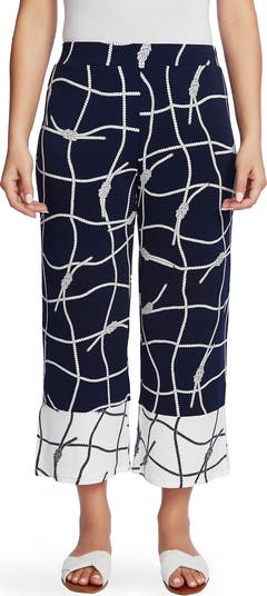 Chaus Colorblock Nautical Ropes Crop Wide Leg Trousers | Nordstrom