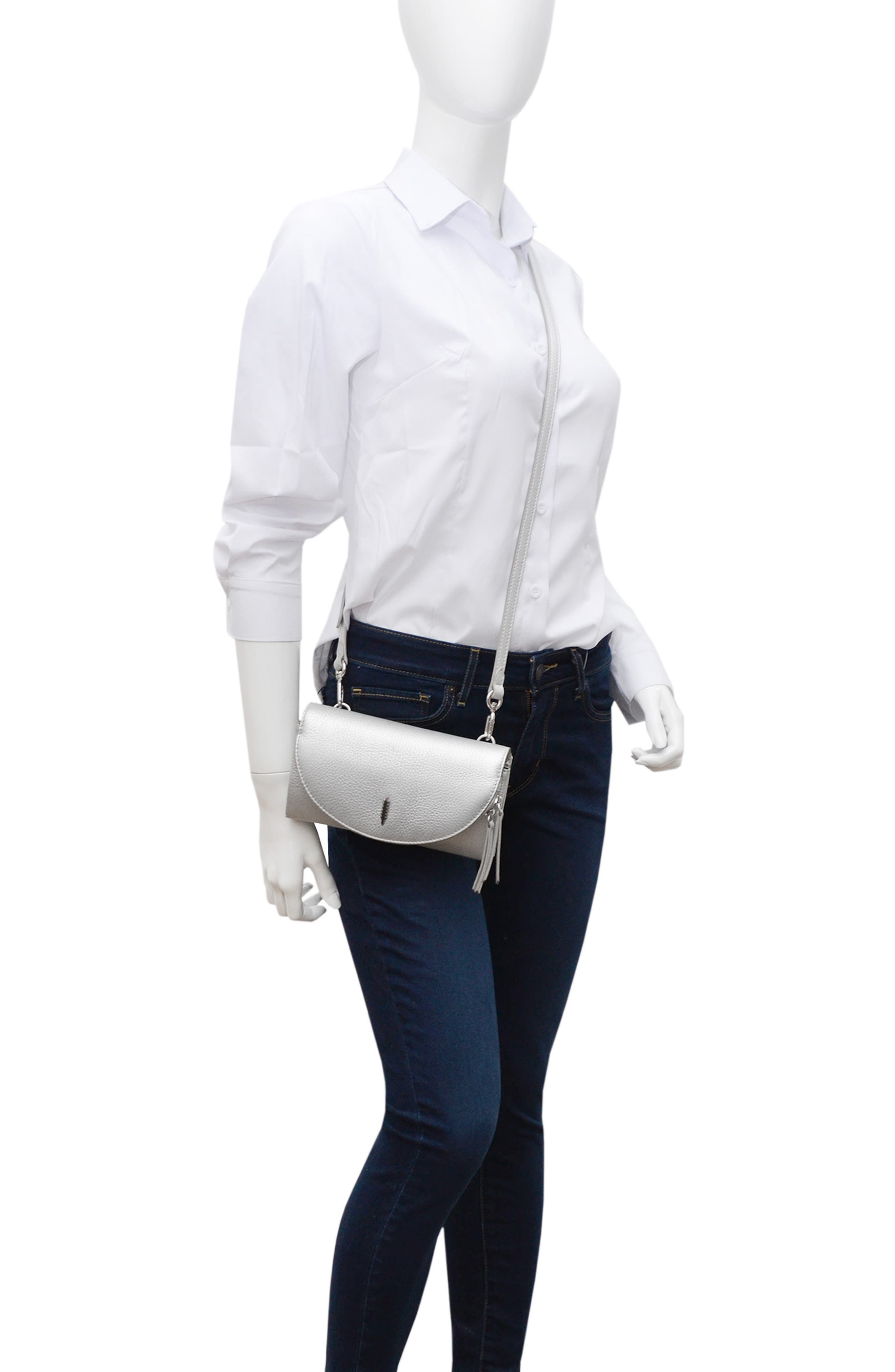 Thacker Nikki Metallic Leather Crossbody Bag | Nordstromrack